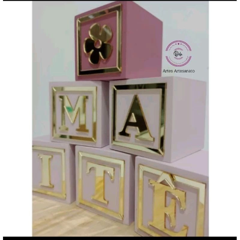 kit cubos MDF personalizados com 1 ou 2 unidades | Shopee Brasil