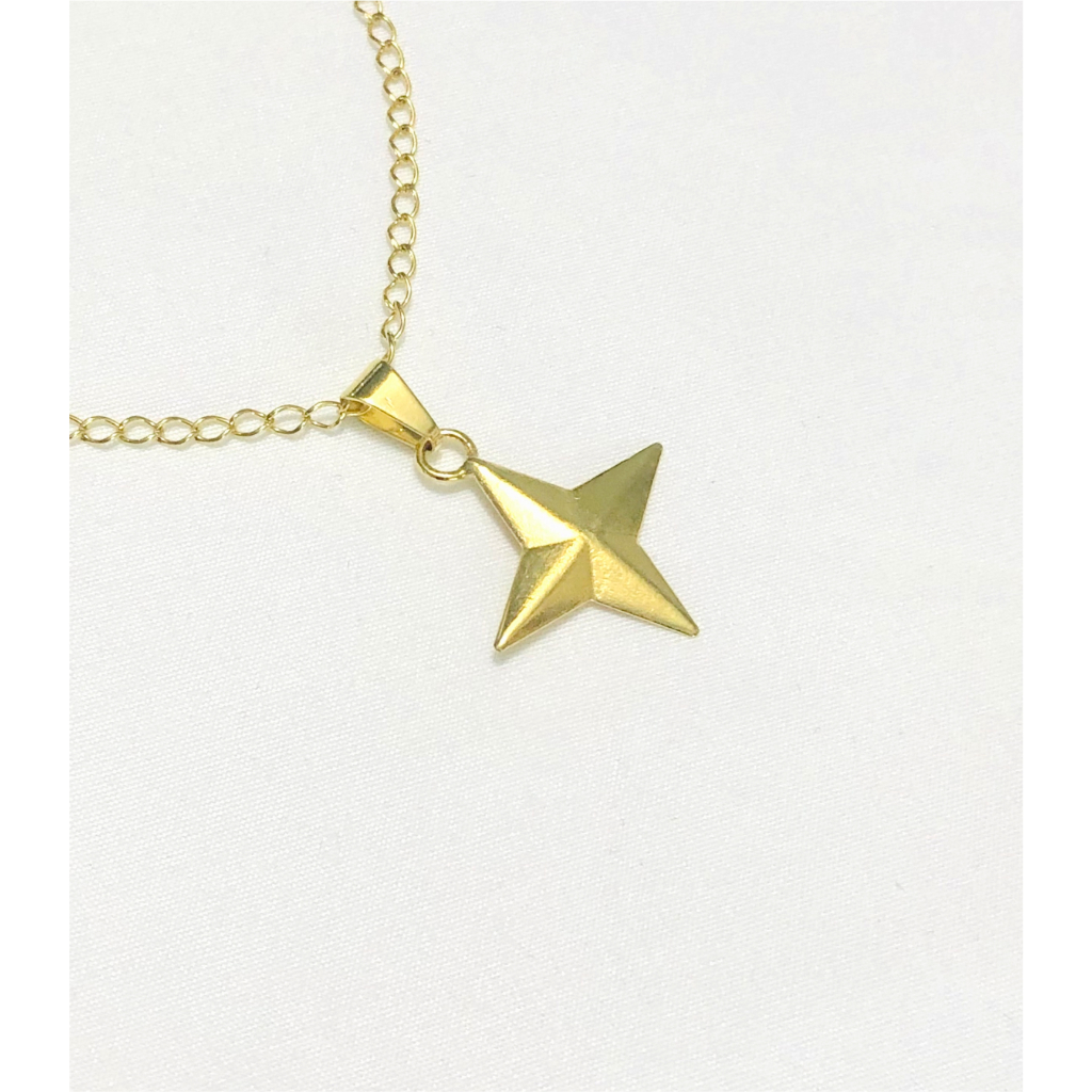 Pingente Estrela 4 Pontas Folheado há Ouro 18k - Ref. 740 | Shopee Brasil
