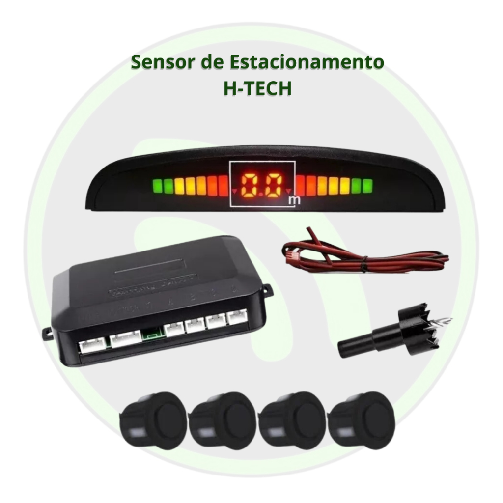 Sensor de Ré Estacionamento 4 pontos Universal Carro Cor preto | Shopee ...