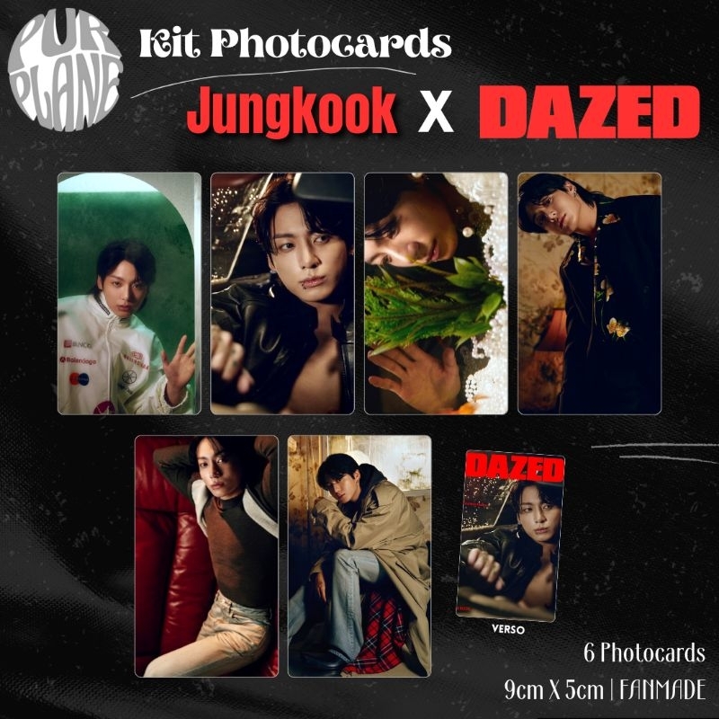Photocards Jungkook BTS Dazed Kpop Fanmade | Shopee Brasil