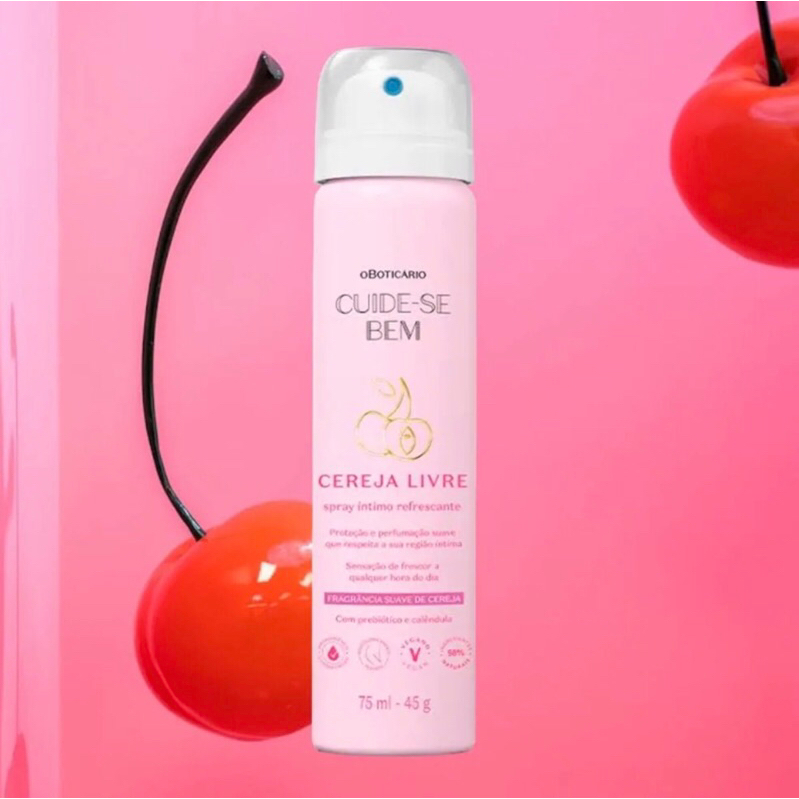 Spray íntimo Refrescante Cuide-se Bem Cereja Livre 75ml( valor 1 uma ...