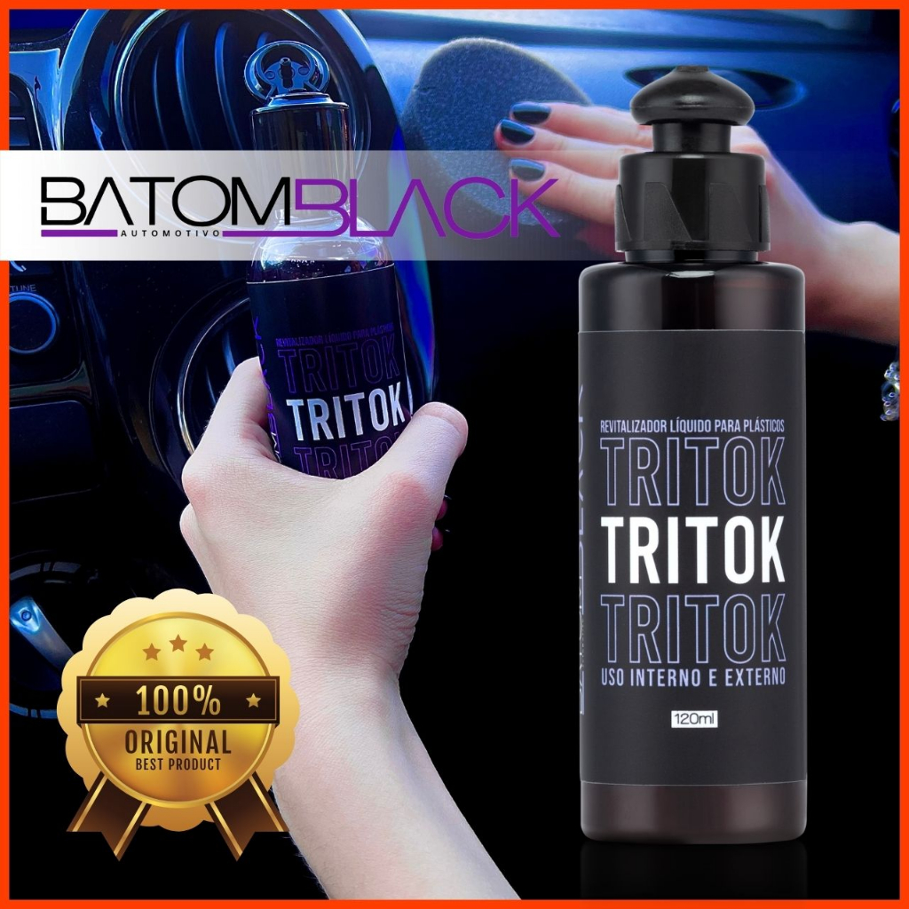 Restaurador de Plástico e Borrachas Tritok Batom Black 120ML | Shopee ...