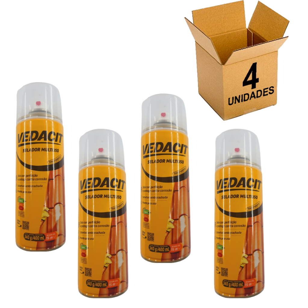 Kit 4 Vedacit Multiuso 400g 340g | Shopee Brasil