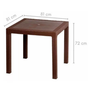 Mesa Rattan Quadrada Desmontavel Reforcada Area Externa Area ...