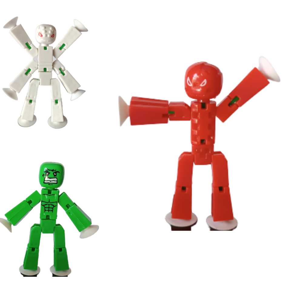 Mini Boneco Articulado Stikbot Robô com Ventosa 1pç | Shopee Brasil