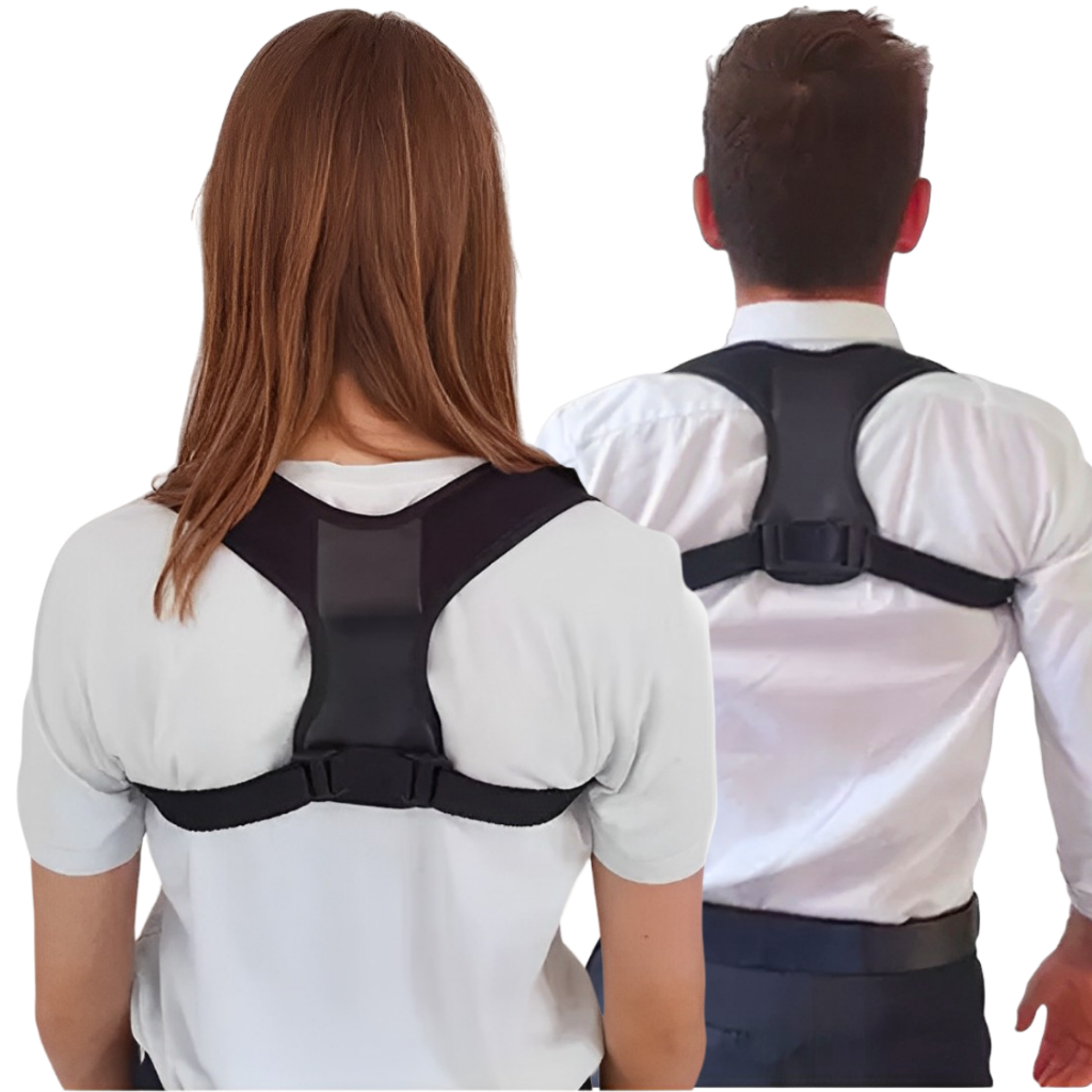 Colete Corretor De Postura Postural Feminino Masculino Alinha Coluna ...