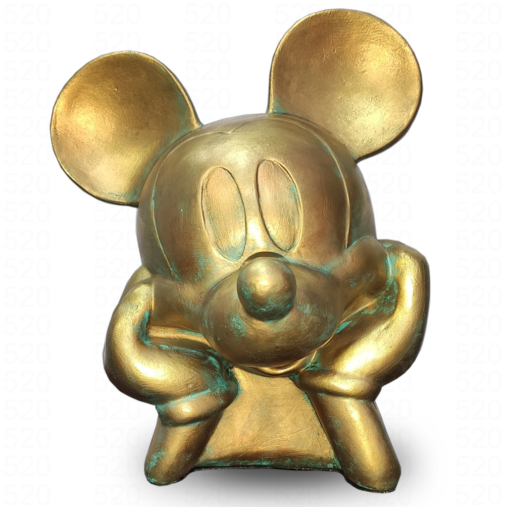 Mickey Mouse - Bronze Zinabrado - Busto Estátua De Gesso Decoração ...