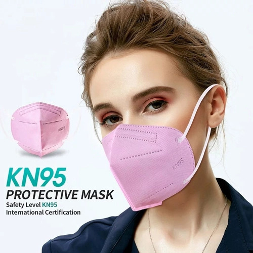 Kit 10 Máscaras Kn95 Proteção 5 Camada Respiratória Pff2 Rosa | Shopee ...
