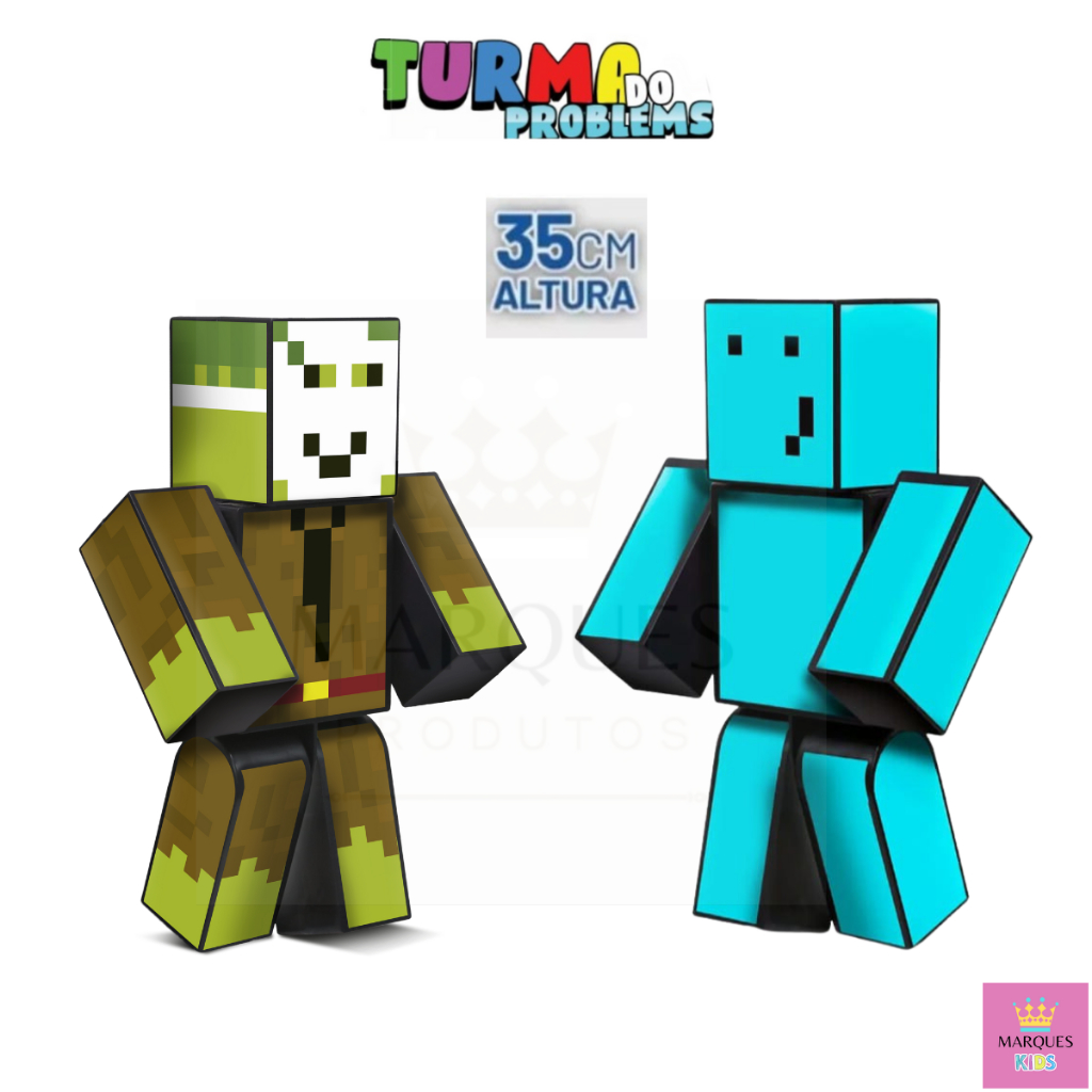 Boneco Stick + Problems 35 cm Kit Minecraft Original | Shopee Brasil