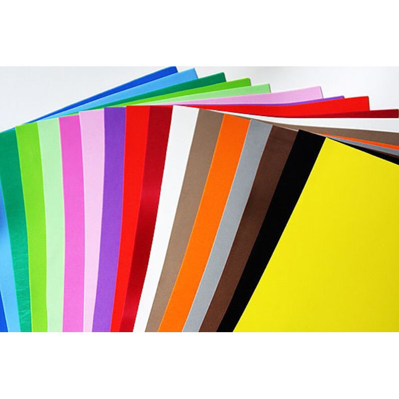 Kit com 50 Folhas Cartolina Eva Grande 40x60 1,5mm 1*Linha | Shopee Brasil