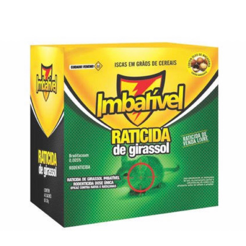 Veneno para Ratos Raticida Imbativel kit 5Un Girassol 50g | Shopee Brasil