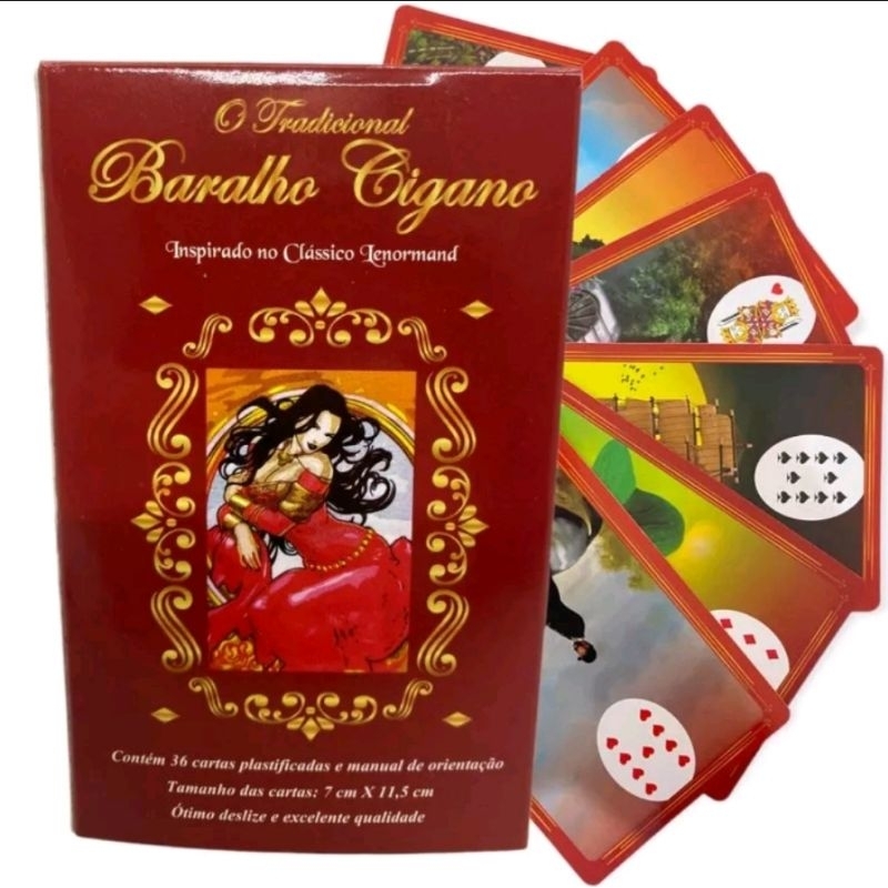Baralho Cigano Linha Luxo Lenormand Shopee Brasil