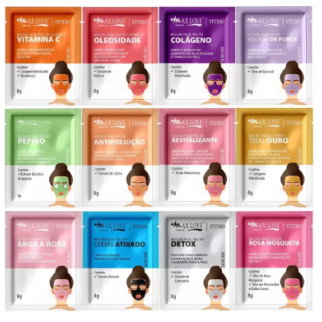 Máscara Facial Max Love Sache 8g para Skin Care e Limpeza de Pele ...