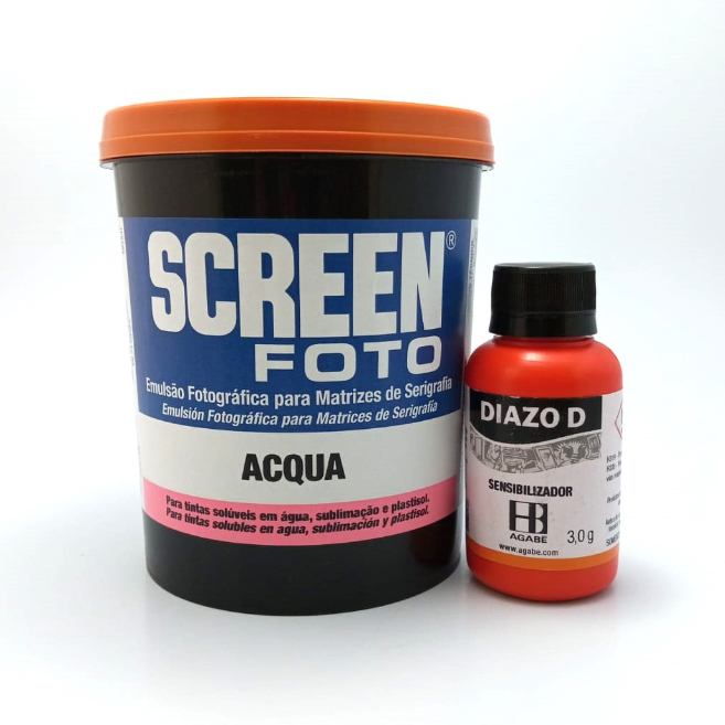 Emulsão Foto Screen Acqua Rosa 900ml + Sensibilizador Diazo D | Shopee ...