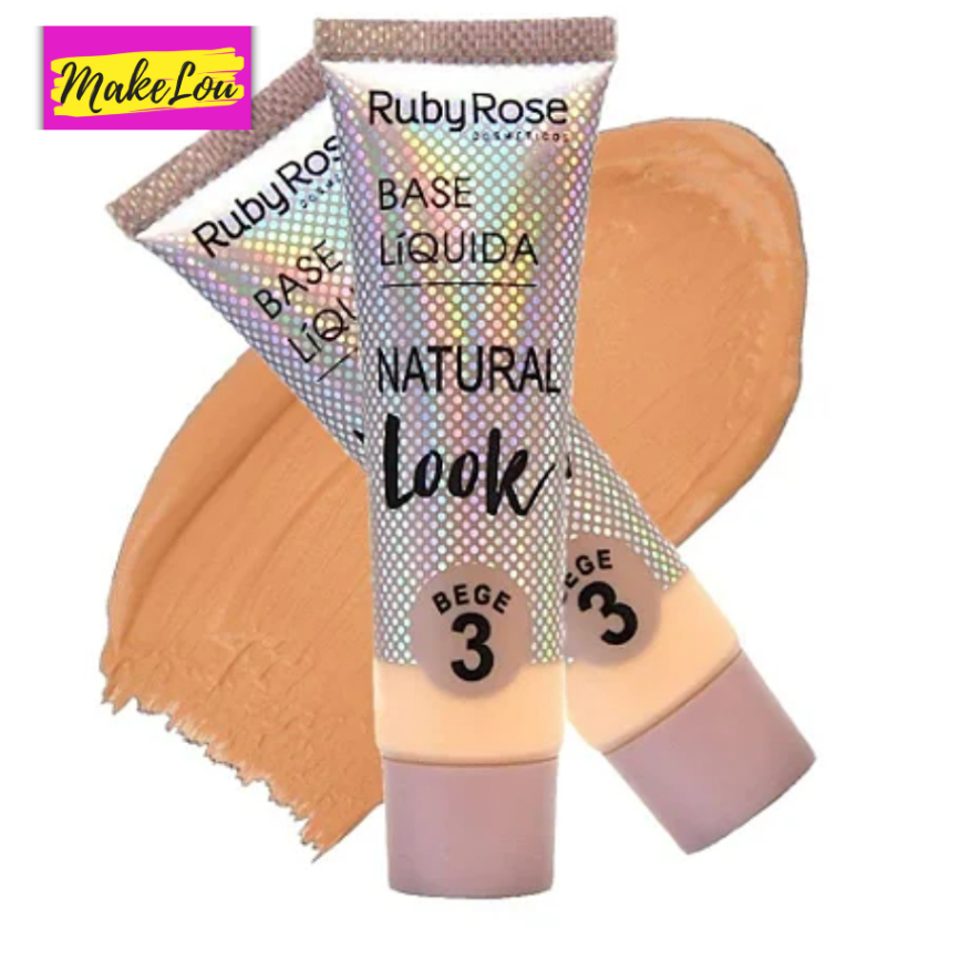 Base Liquida Natural Look Bege 3 Ruby Rose HB-8051 | Shopee Brasil