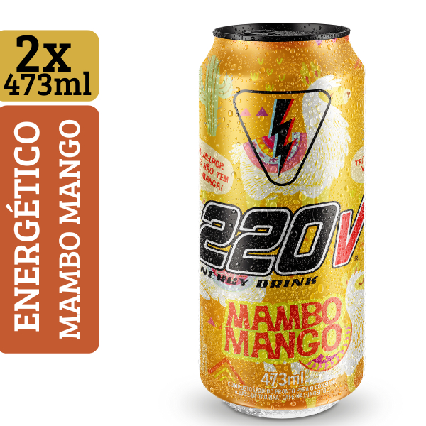 Energético 220v Mambo Mango 473ml (2un) | Shopee Brasil