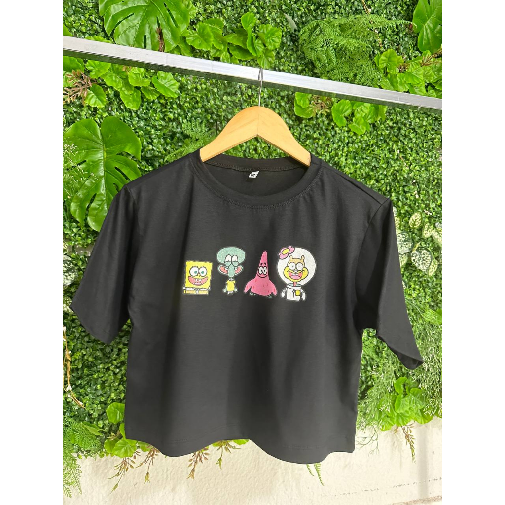 Cropped Manga Bob Esponja | Shopee Brasil
