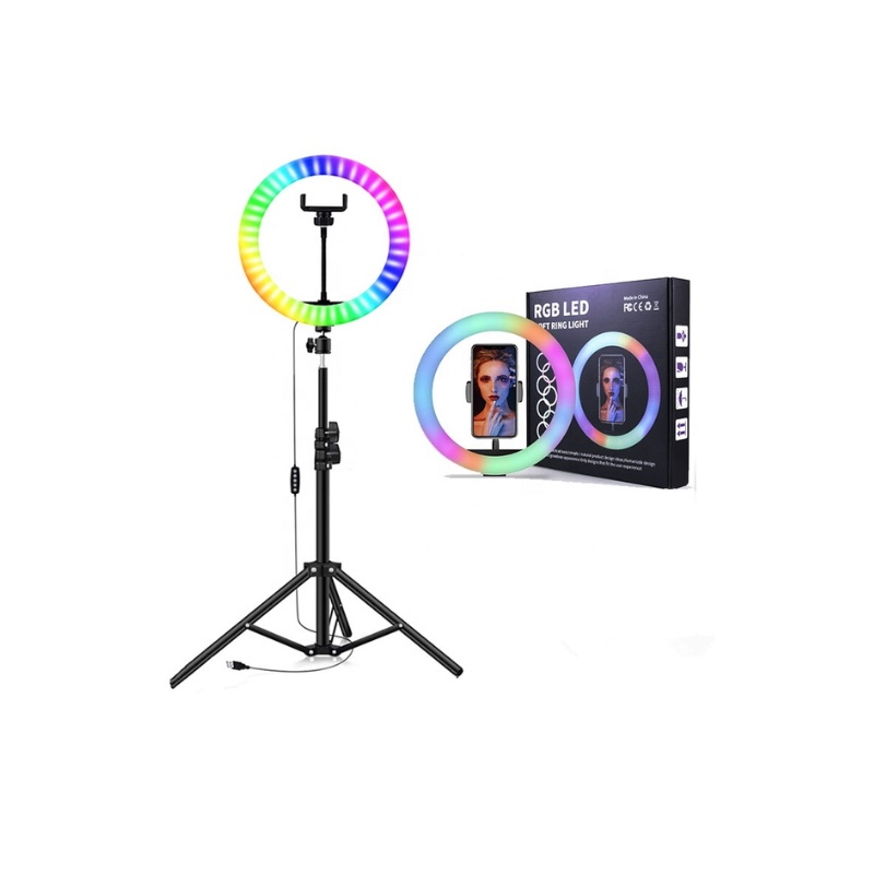 Kit Ring Light Grande 12 Polegadas com Tripe 2,10mt + Ring Light 8 Polegadas Pequeno de Mesa ...