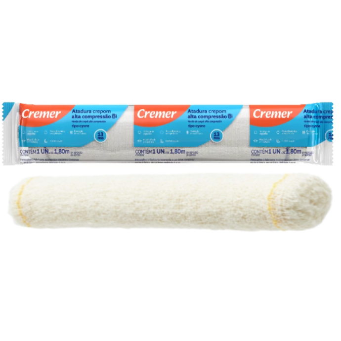 Atadura Crepom 13 Fios 25cm x 1,8m 1 Unidade Cremer | Shopee Brasil