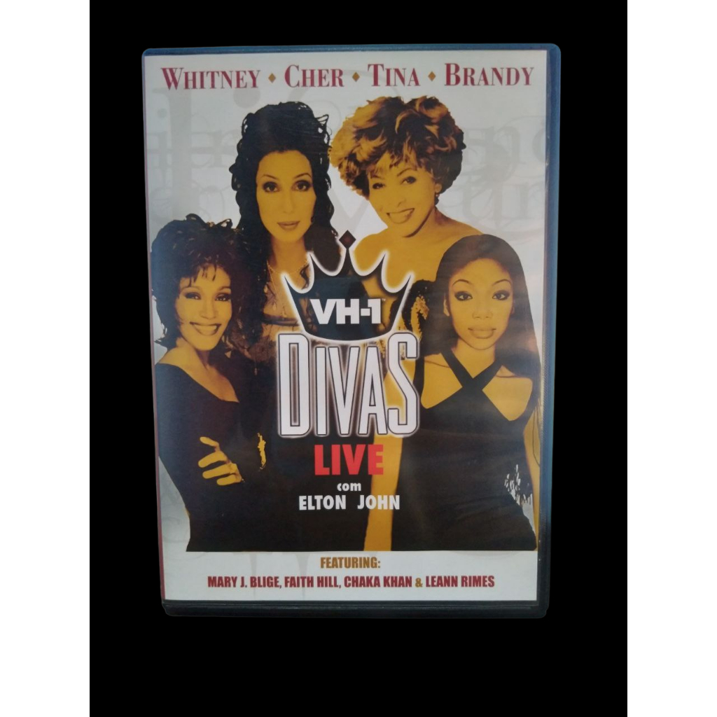 VH1 Divas Whitney Cher Tina Brandy I Live com Elton John I DVD | Shopee ...