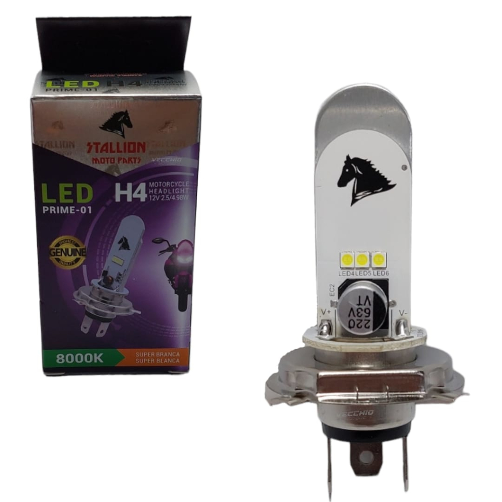 Lampada Led H4 Super Branca Efeito Xenon Titan 150 Fan 8000k | Shopee ...