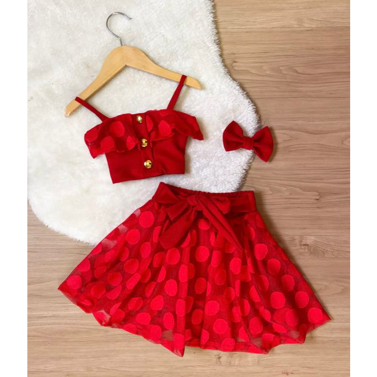 Conjunto Comemorativo Moda Fim De Ano Natal E Ano Novo Para Meninas