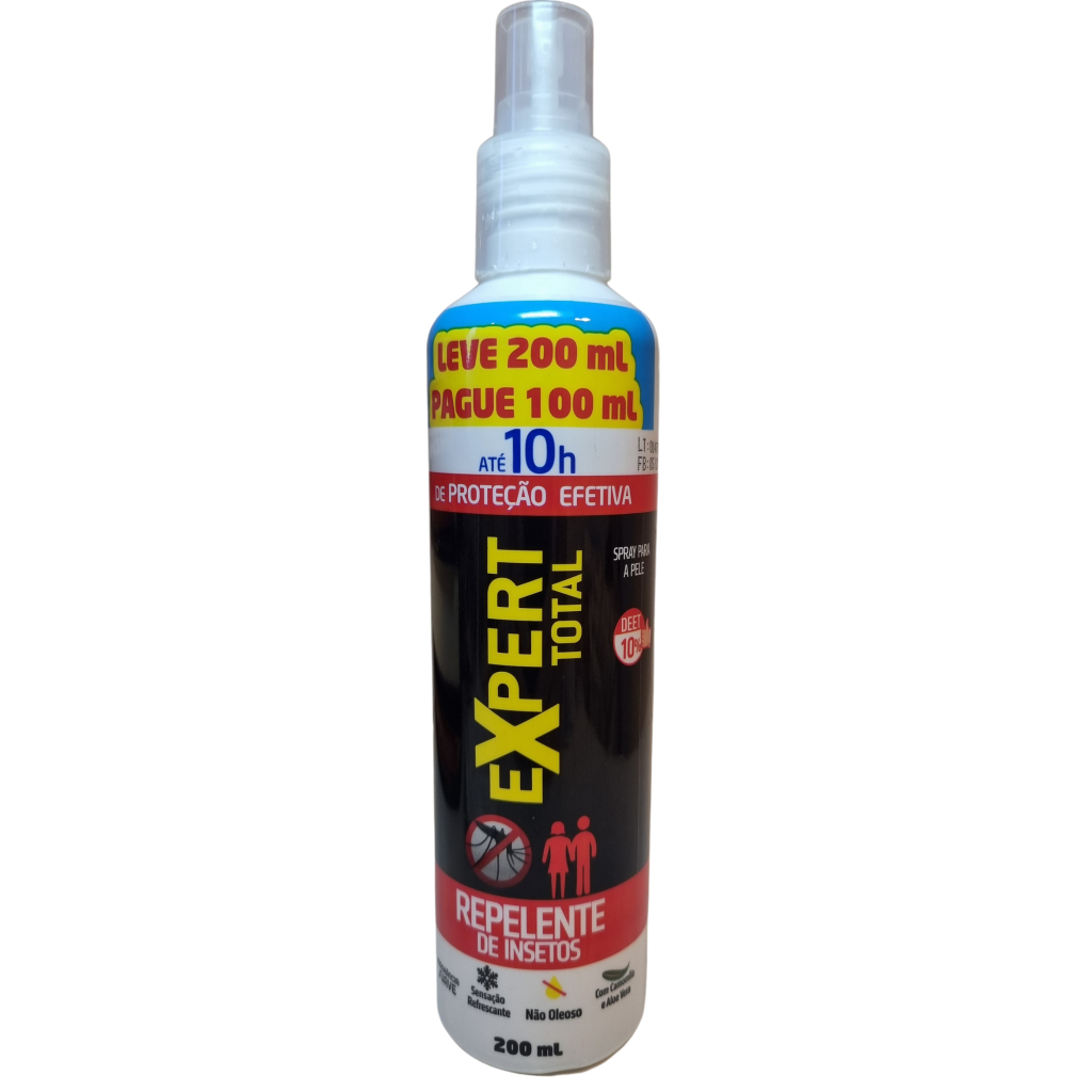 Spray Repelente De Insetos Expert Total Family 10 Horas 200mL - Melhora ...