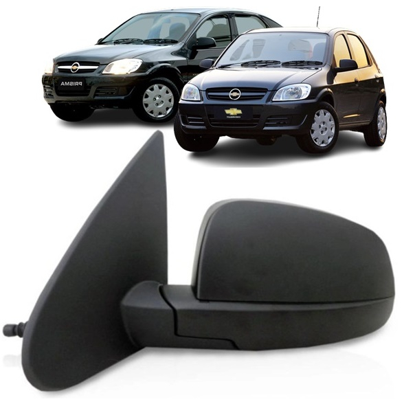 Retrovisor Espelho Celta 2007 / 2015 Prisma 2007 / 2011 Com Controle Manual | Shopee Brasil