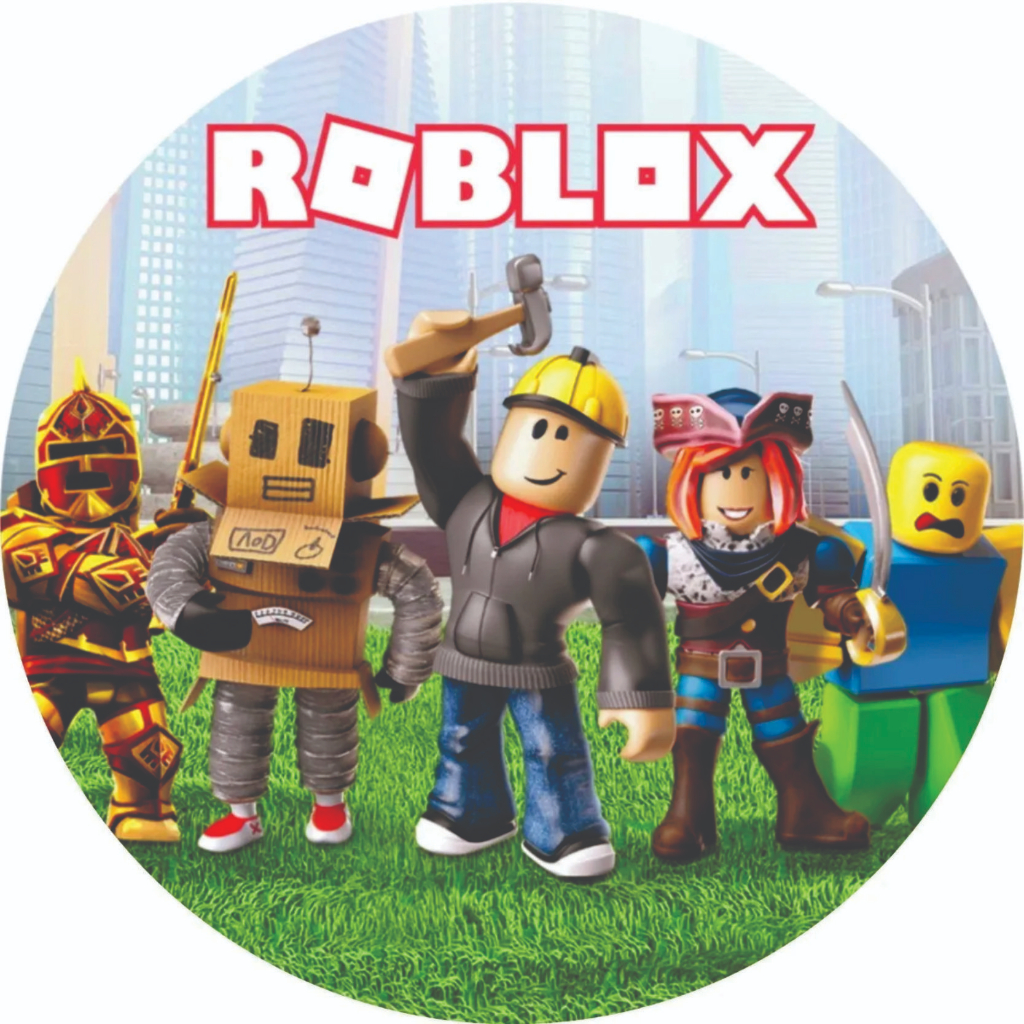 Painel em Lona Redondo de Festa Tema Roblox | Shopee Brasil
