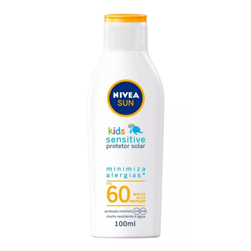 Protetor Solar Nivea Sun Babies & Kids Sensitive Fps 60 100ml | Shopee ...