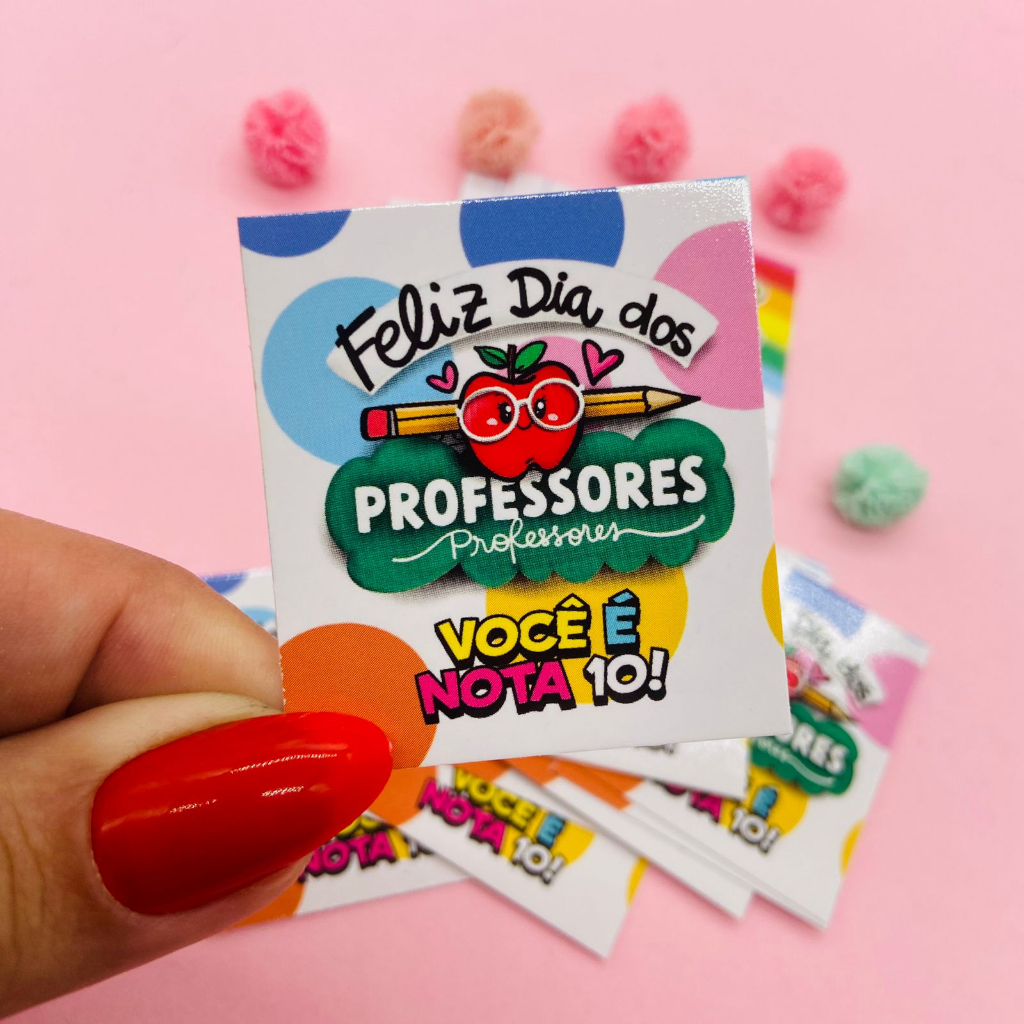 20 Mini Cartões Frases Motivacionais Dia dos Professores Teacher Escola ...