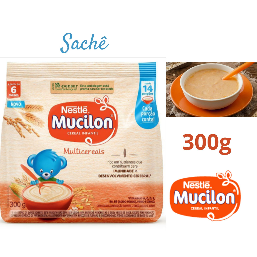 Mucilon Multicereais Cereal Infantil 300g - Cereal Mucilon | Shopee Brasil