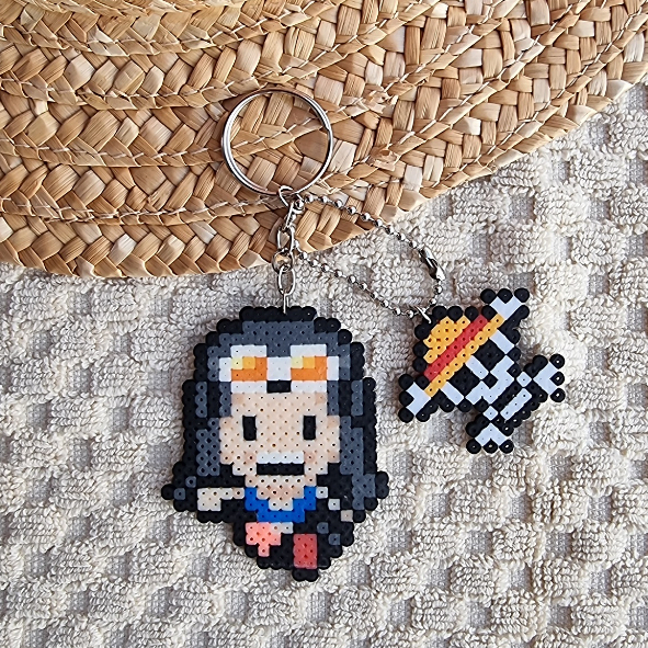 Chaveiro/ Ímã/ Bottom Robin - One Piece - Pixel Art/ Pixel Arte/ Perler ...
