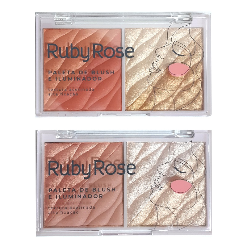 Paleta de blush e destaque FANCY HB-7533 Ruby Rose | Shopee Brasil
