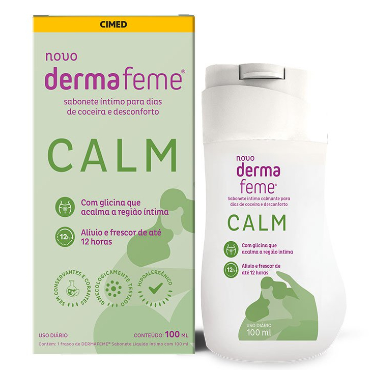 Sabonete Líquido Íntimo Dermafeme Calm 100ml | Shopee Brasil