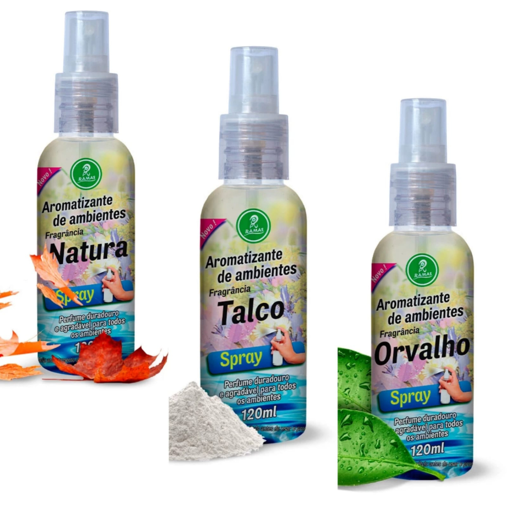 SPRAY AROMATIZADOR 120ML CHEIRINHO PARA CASA - RAMAS | Shopee Brasil