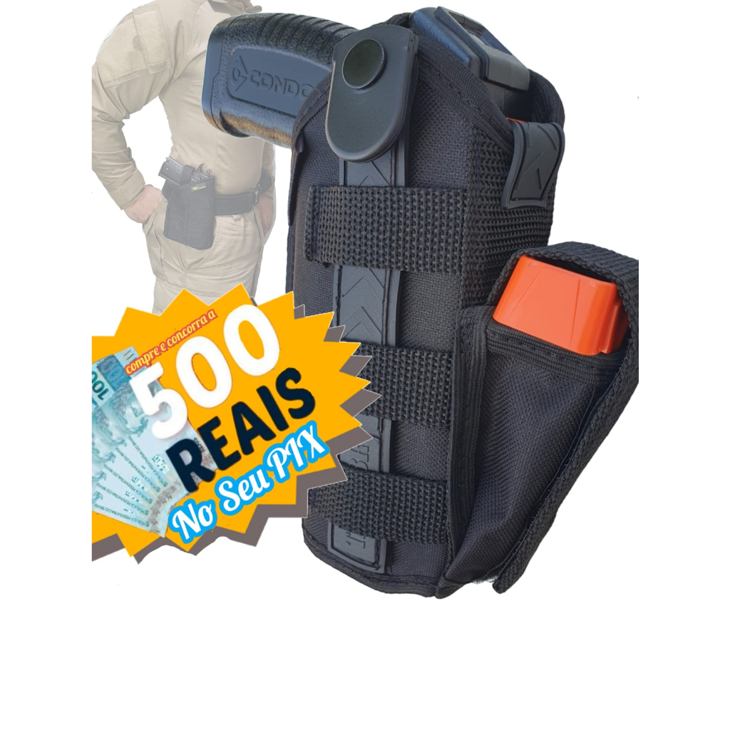 Coldre taser spark Pistol4 Revolv3r com red dot lanterna ou mira laser ...