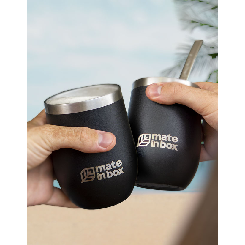 Copo Térmico Mate in Box 350ml -Terere - Preta | Shopee Brasil
