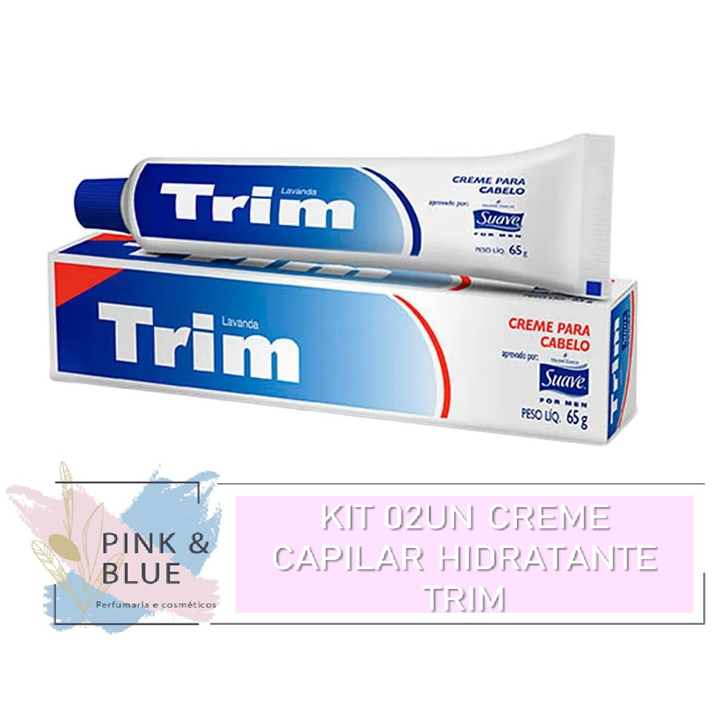 Kit 02un Creme Capilar Tratamento Hidratante Trim Suave Lavanda 65g ...