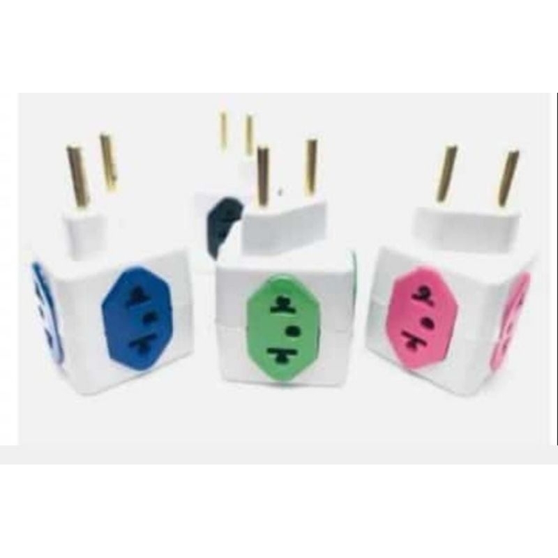 Adaptador de tomadas Benjamin Cubo 3D Com 4 Entradas 3 de 10 Amperes E ...