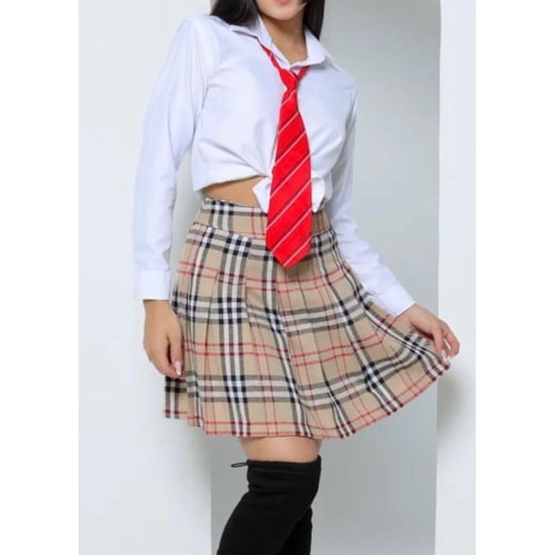 Saia Xadrez Colegial Quadriculara Feminina Moda Coreana Feminino k-Pop | Shopee Brasil