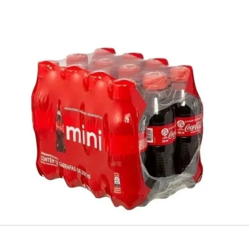 Coca cola 200ml Pack com 12 unidades | Shopee Brasil
