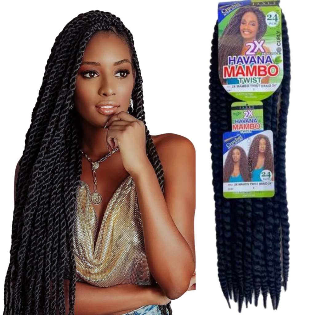 Cabelo Sintético Havana Mambo Twist Crochet Braid Afro Trançado 60cm ...