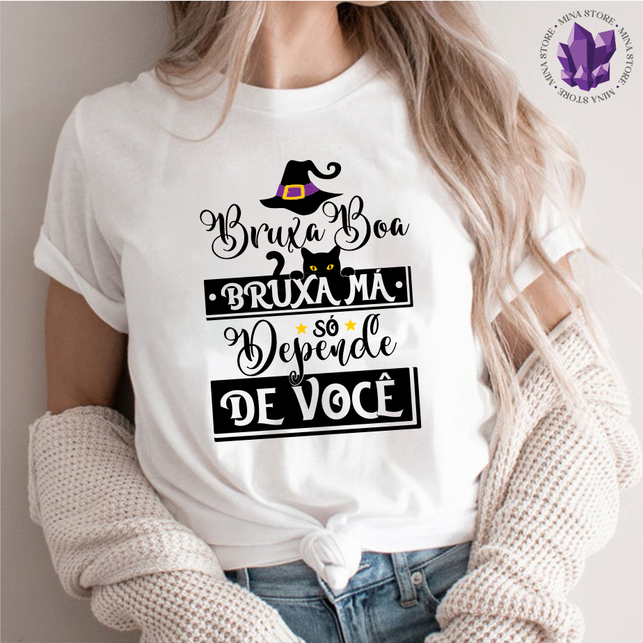 Camiseta Mística Bruxa Boa Bruxa Má | Shopee Brasil