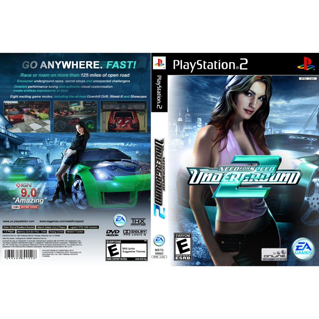 Ps2 Need for Speed UnderGround 2 Pt-Br Capa Hd | Shopee Brasil