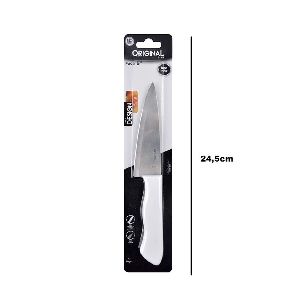 Faca De Cozinha Linha Design 24,5cm 5 polegadas Original Line Utensilio ...