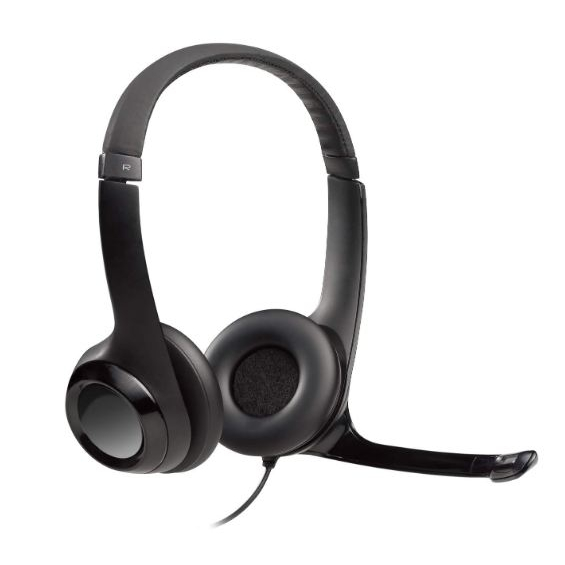 Headset com fio USB Logitech H390 - Preto | Shopee Brasil