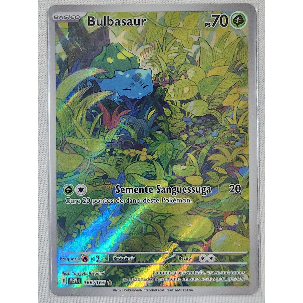 Carta Pokemon Bulbasaur (166/165) MEW | Shopee Brasil