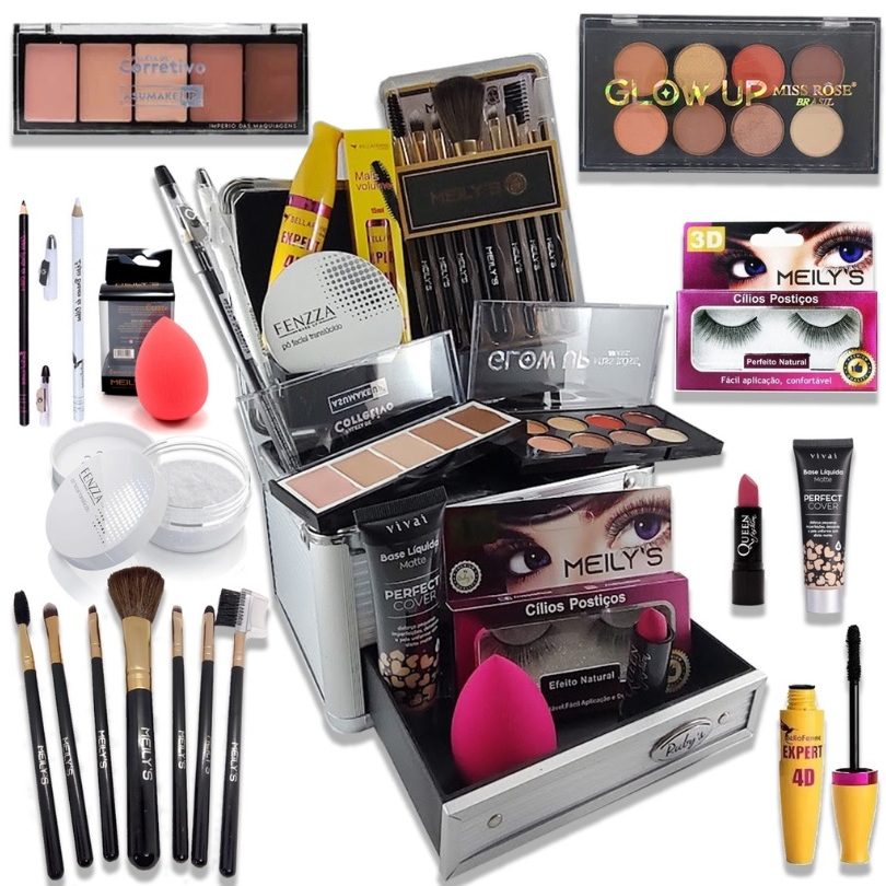 Kit Maleta De Maquiagem Completa Rubys Glamoroso 24 | Shopee Brasil