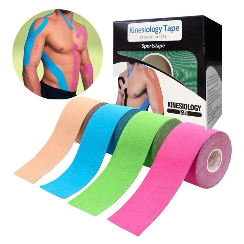 Fita Knesio Tape Bandagem adesiva funcional alivia a dor Muscular Tape Ortopedia Fisioterapia ...